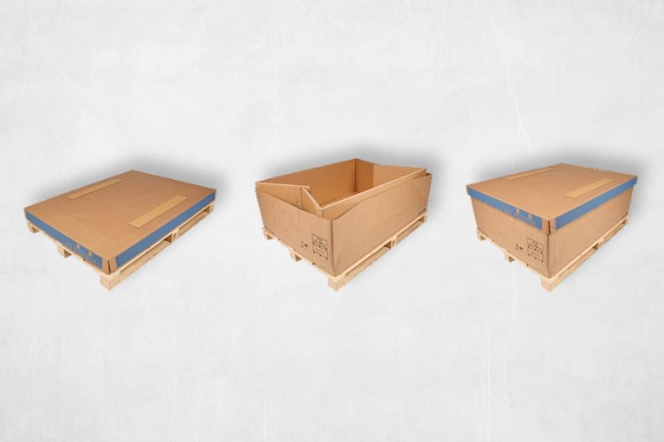 Large load carriers (GLT) made of heavy-duty corrugated cardboard from TRICOR | TRICOR
